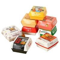 China Customized eco-friendly biodegradable french fries burger fast food packaging box burger box for sale