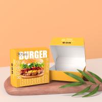 China Eco-friendly customized food grade hamburger box disposable fast food takeaway packaging box for sale