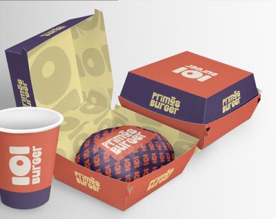 China Wholesale customized printing eco-friendly and recyclable hamburger boxes for sale