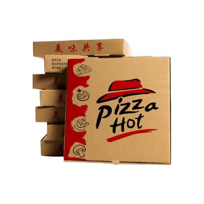 China Customized pizza box printing eco-friendly fast food grade corrugated paper packaging and takeaway box for sale