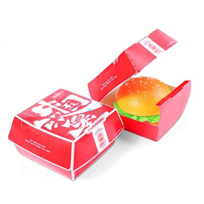 China ISO9001 Certified Biodegradable Customized Eco-Friendly Paper Takeaway Food Burger Packaging Box for sale
