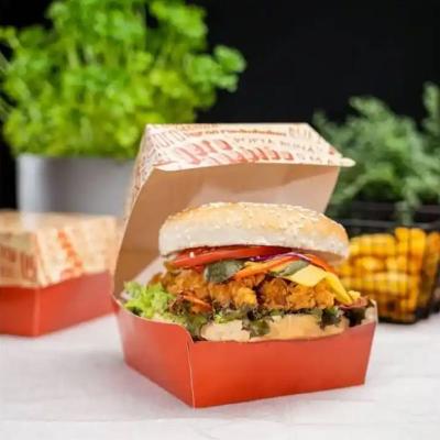 China Wholesale customized hamburger boxes eco-friendly and recyclable fast food packaging boxes for sale