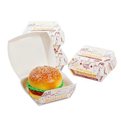 China Low Price Custom Printed Logo Burger Box Disposable Fast Food Takeaway Box for sale
