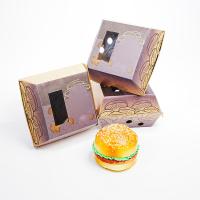 China Wholesale customized printing logo eco-friendly biodegradable food grade oil resistant packaging hamburger box for sale