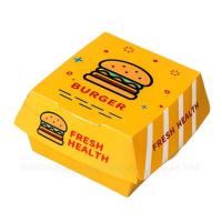 China Hamburger Box Fast Food Delivery Packaging Eco-friendly Customization Biodegradable Oil Proof Paper Packaging Box for sale