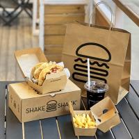 China Customized Printing Hamburger And French Fries Takeaway Box Eco-friendly Hamburger Packaging Box for sale