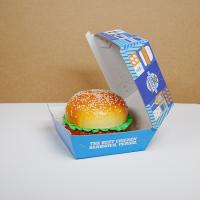 China Wholesale Customized Hamburger Boxes Fast Food Takeaway Paper Packaging Boxes for sale