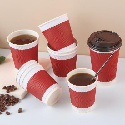China Eco-friendly Customized Disposable Coffee Paper Cup With Biodegradable Water-based Coating And Covered Paper Cup for sale