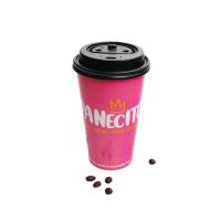 China Customized logo disposable double-layer hot drink coffee cup with water-based coating and lid for sale