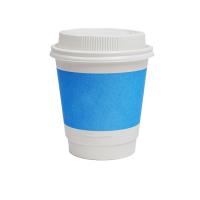China Eco-friendly coffee paper cup custom printed logo double wall hot drink paper cup with lid for sale