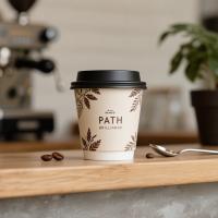 China Disposable double wall hot drink paper coffee cup eco-friendly without plastic coating customized logo for sale