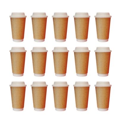 China Wholesale of disposable coffee paper cups customized printing of logos double-layer paper cups for sale