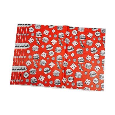 China Wholesale customized logo eco-friendly food grade burger sandwich baking greaseproof paper packaging for sale