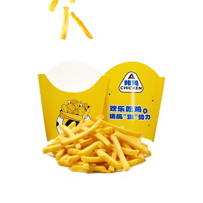 China Customized printed logo eco-friendly biodegradable disposable fast food and french fry paper box for sale