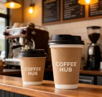 China Customized logo eco-friendly disposable takeaway hot drink paper coffee cup for sale