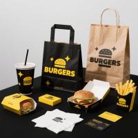 China Wholesale customized eco-friendly food grade packaging burger box disposable fast food french fries fried chicken box for sale