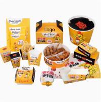China Customized Burger and French Fry Eco-Friendly Fast Food Grade Packaging Fried Chicken Box for sale