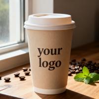 China Biodegradable paper cup wholesale custom 8oz 16oz single and double wall hot drink coffee paper cup for sale