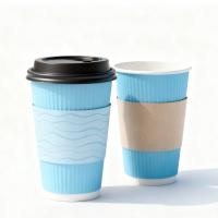 China Wholesale of paper cups customized printing of logos eco-friendly hot and cold double-layer coffee paper cups for sale