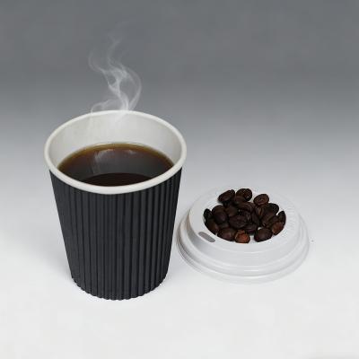China Custom Logo Eco-Friendly Water-Based Coating Double Wall Coffee Paper Cup with Lid for sale