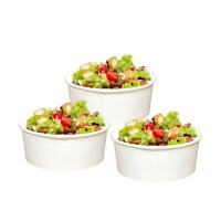 China Disposable covered custom eco-friendly food grade kraft paper salad bowl for sale