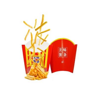 China Customized logo eco-friendly food grade paper packaging french fry box takeaway food packaging for sale