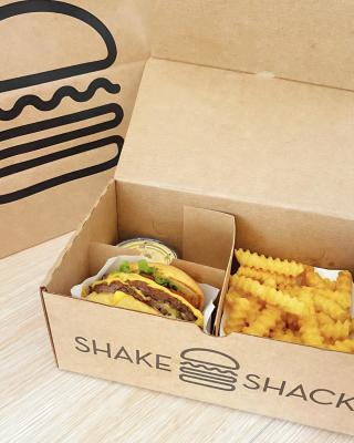 China Custom Branded Corrugated Cardboard Clam Shell Burger Box - Eco-Certified Fast Food Packaging for sale