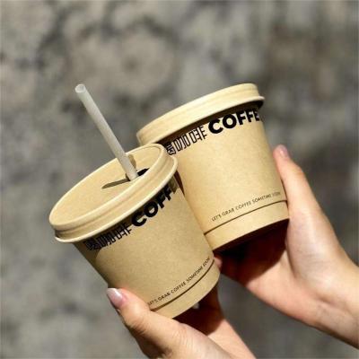 China Customized eco-friendly water-based coating disposable double-layer coffee paper cup for sale
