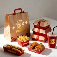 China Customized waterproof and oil resistant hamburger french fries fried chicken box for sale