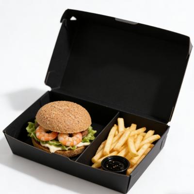 China Wholesale customized printing eco-friendly hamburgers and fries biodegradable corrugated paper box packaging for sale