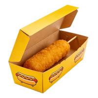 China Custom Printed Biodegradable Greaseproof Hot Dog Box and Burger Box for Takeaway Food for sale