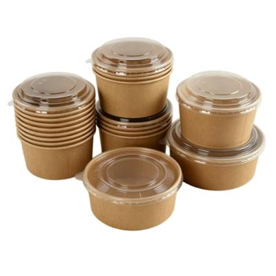 China Eco-friendly customizable food grade paper bowl for fast food takeaway for sale