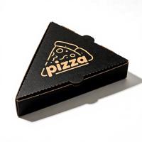 China Customized Printing Logo Eco-Friendly Triangle Corrugated Pizza Box for Food Takeaway for sale