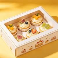 China Customized Logo Foldable Window Cake Packaging Box with Eco-Friendly Material and Flat Pack Design for sale