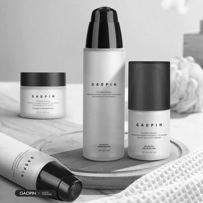 China wholesale 50/100/120ml ecofriendly pet white Face wash lotion cosmetic plastic pump bottles for sale