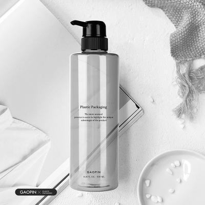 China 500ml customised luxury pet plastic Body Wash Lotion container transparent shampoo bottles for sale
