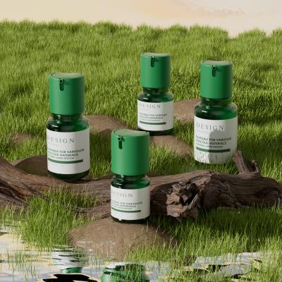 China Light Green PETG Plastic Lotion Bottle with Rotary Pump for Skincare and Cosmetic Jars for sale