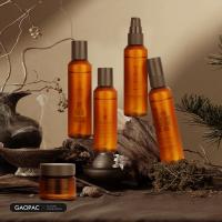 China Amber Cosmetic Plastic Bottles PET Skincare Packaging Non Toxic Odorless Customizable for sale