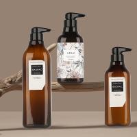 China PET Material Plastic Pump Bottle 400ML 500ML 1000ML Empty Shampoo Bottle with Customizable Color for sale