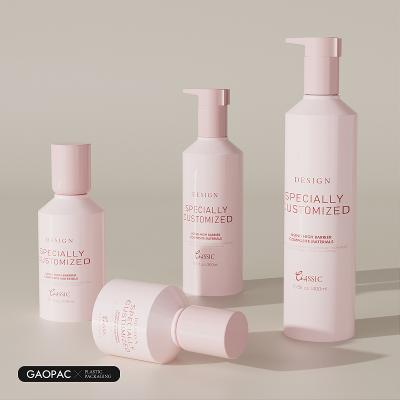 China PET Material Shower Gel Bottles and Plastic Shampoo Bottles with Customizable Colors in 100/200/300/400ml Sizes for sale
