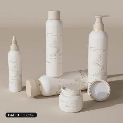 China HDPE Cosmetic Jar and Plastic Bottle Skincare Packaging Set with Customizable Color Multiple Sizes and Factory Direct Sale for sale