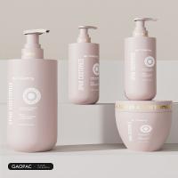 China Customizable 300ml Plastic Cosmetic Jar with Pink Cap PET Cream Jar for Skincare Lotion for sale