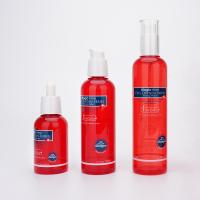 China 60ml 125ml 150ml Face Skin Care Pump Spray Red PETG Plastic Plastic Lotion Bottle for sale