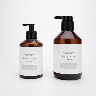 China Durable Empty PET Plastic Shampoo Bottles 500ml 300ml Color Customized for sale