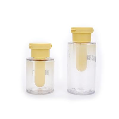 China 300ml Clear Empty Lotion Bottles With Pump PET Cosmetic Bottle for Essence Toner for sale