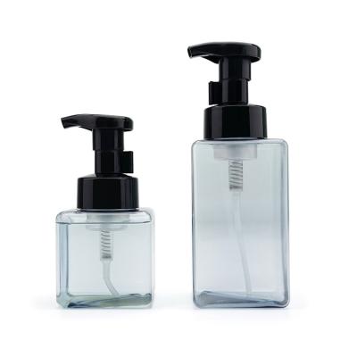China Square Plastic Foam Pump Bottle 280ml 500ml Clear / Blue Packaging for sale