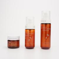China 30ml 80ml 100ml Amber PET Lotion Bottle Cosmetic Cream Jar Plastic Lotion Bottle for sale