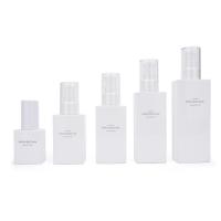 China White Square 100ml 120ml 150ml 200ml Container Facial Skin Care Plastic Lotion Bottle for sale