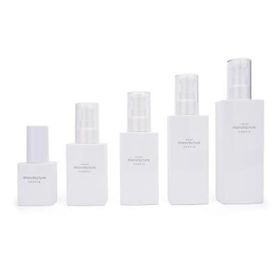 China White Square 100ml 120ml 150ml 200ml Container Facial Skin Care Plastic Lotion Bottle for sale