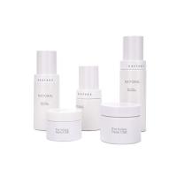 China OEM Plastic Cosmetic Bottles White PET Jar Packaging 30ml 50ml 80ml 100ml for sale